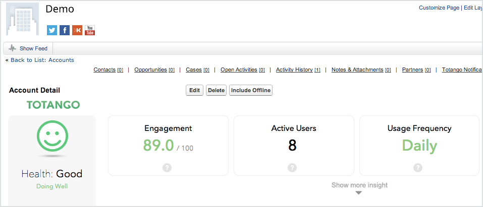 Integrate data with Salesforce – Totango