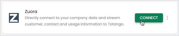 Configure a Zuora integration – Totango