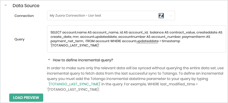 Configure a Zuora integration – Totango