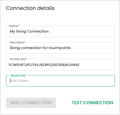 Configure a Gong integration – Totango