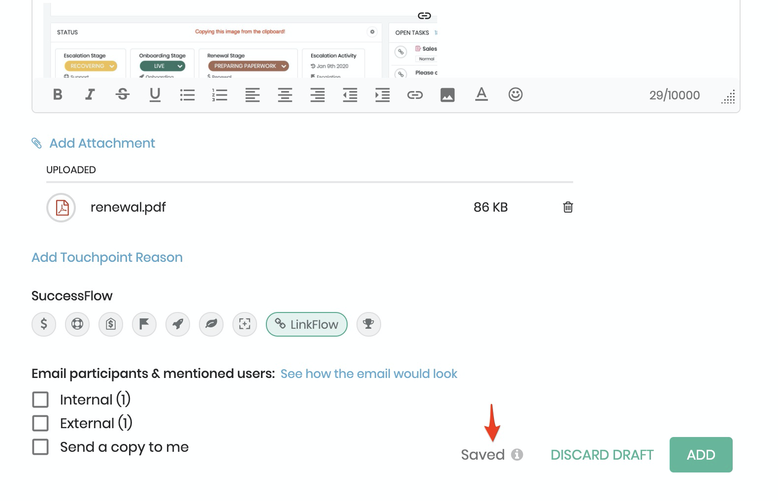 Create and manage touchpoints – Totango